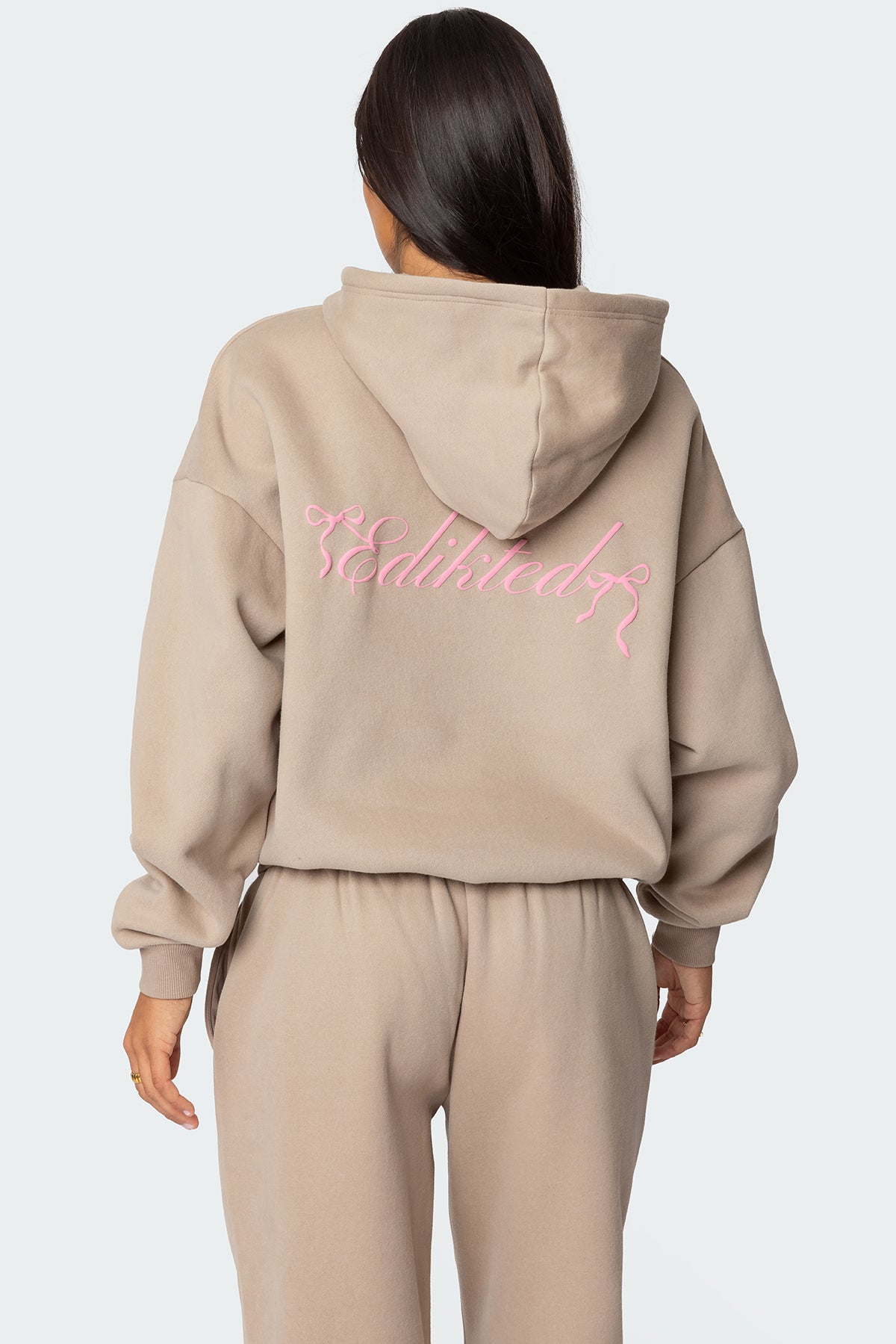 Sasha Bow Detail Hoodie - edikted - Women's Clothing Online